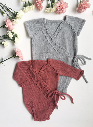 Ravelry: Primavera Wrap Onesie pattern by Anne Dresow