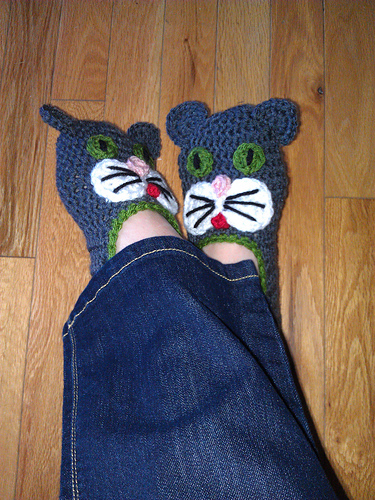 Ravelry: Ladies Cat Slippers pattern by Susan Wilkes-Baker