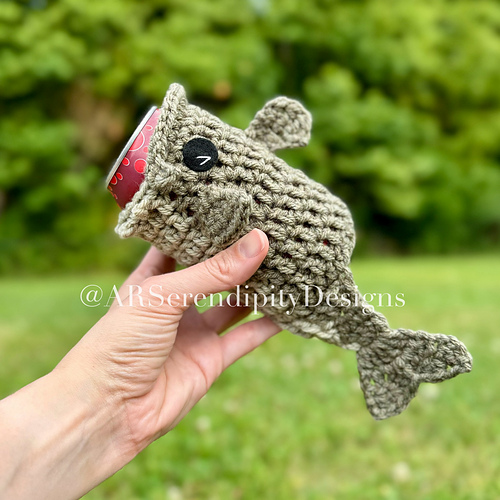 Ravelry: Catfish Purrmaid Can Cozy pattern by Amanda Ray