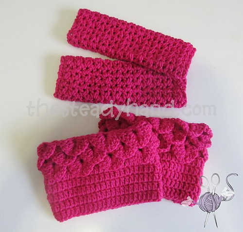 Ravelry: Crocodile Stitch Boot Cuff pattern by Aprile Mazey