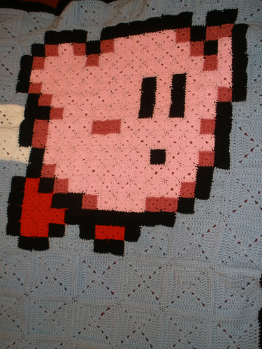 Ravelry: 8-Bit Kirby Blanket pattern by Ambie Valdés