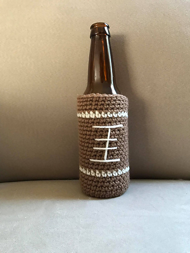 Ravelry: Football Bottle Cozy pattern by Alicia Carson