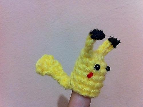 Ravelry: Finger-Poke-Puppets - Pikachu! pattern by Amanda L. Girão