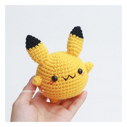 Ravelry: AMIGURUMI PIKACHU (Chubby/Chibi) pattern by Amigu World