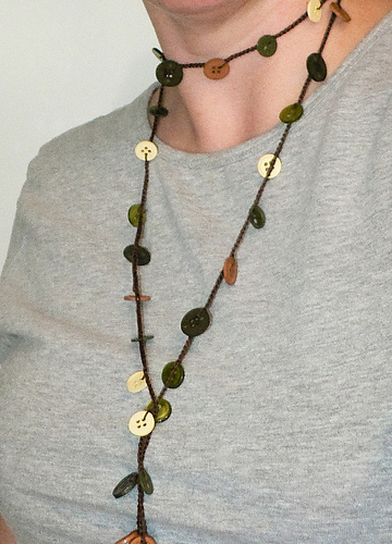 Ravelry: crochet button necklace and or wrap bracelet pattern by Ashlee ...