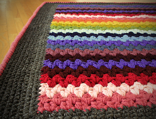 Ravelry: Rainbow Stripes Rug pattern by Diana Burk