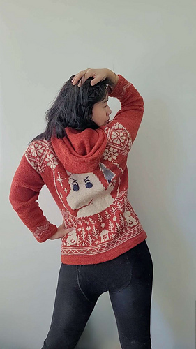 I affectionately call this garment the Murder Moomin Sweater : r/knitting
