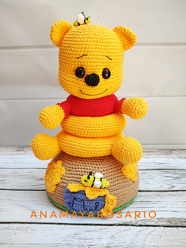 Ravelry: Winnie Pooh stacking toy crochet pattern by Ma Alejandra Fernandez
