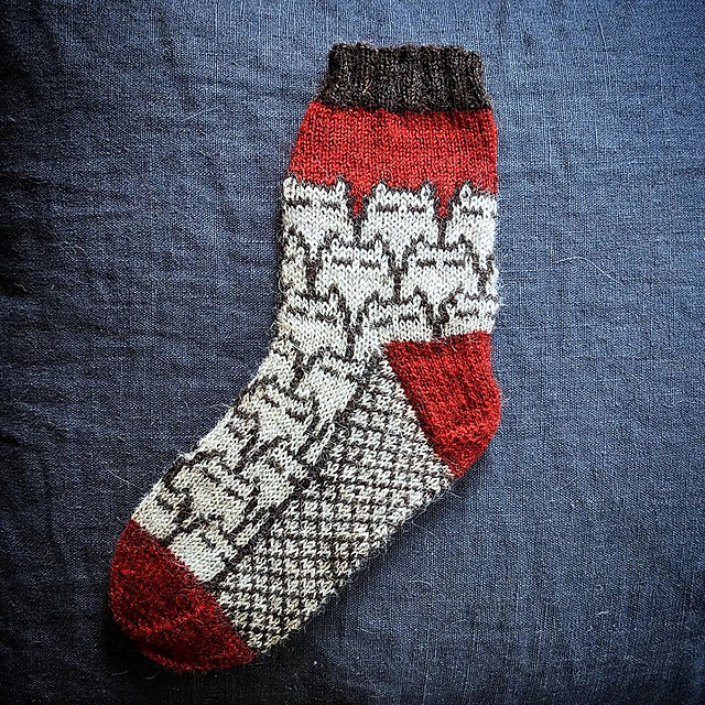 Ravelry: The Sinister Catsock pattern by Marna Gilligan