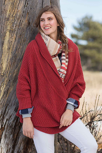 Ravelry: White Mountain Ruana pattern by Linda Marveng