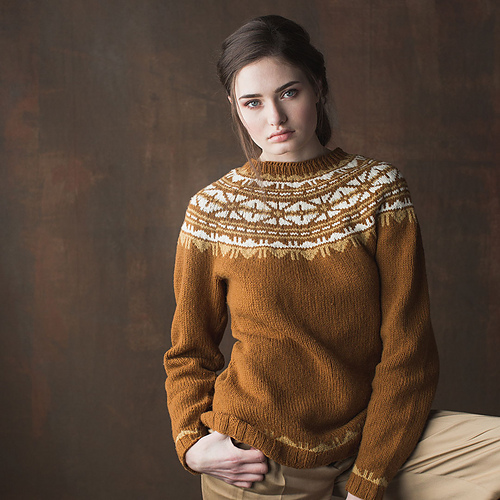 Ravelry: Frosted Foliage Pullover pattern by Adrienne Larsen