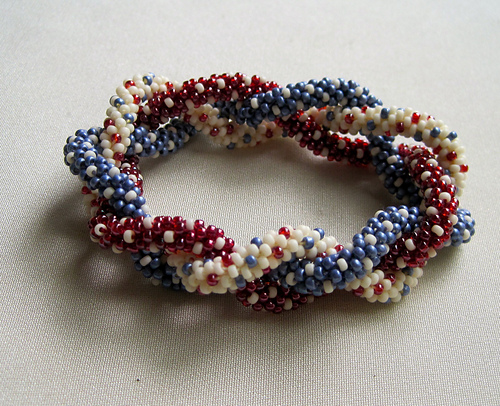 Ravelry: Triple Strand Dots Bead Crochet Bracelet pattern by Linda Lehman