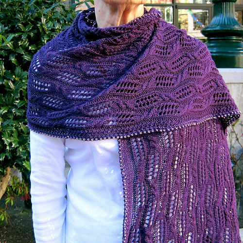 Ravelry: Cable Lace Ladder Wrap pattern by Linda Lehman