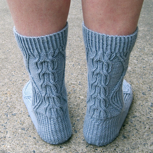 Ravelry: Kinsdale Cabled Socks pattern by Linda Lehman