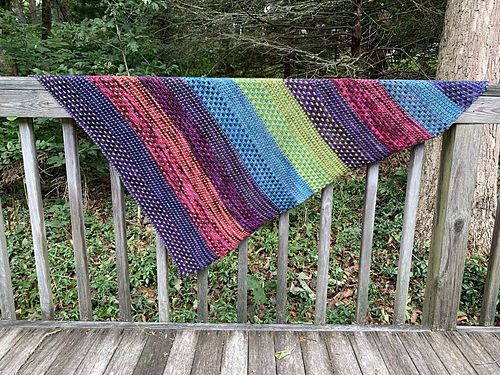 Night Shift Shawl complete! : r/knitting