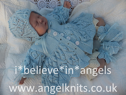 Ravelry: BEATRIX..... Lovely fancy baby set with matinee coat, rompers ...