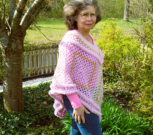 Ravelry: Spring Orchid Poncho pattern by Reimy Johanna Designs