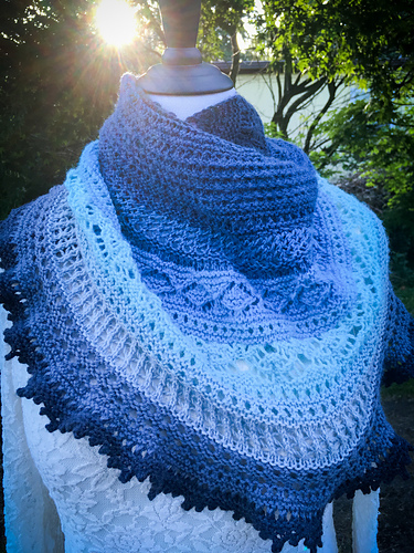 Ravelry: Blue Mandala Shawl pattern by Crystal Lee Day