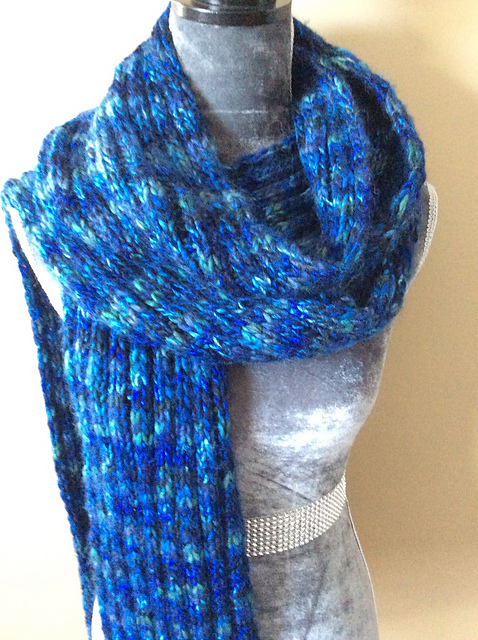 Ravelry: Ribbed Scarf pattern by Kathy Wesley