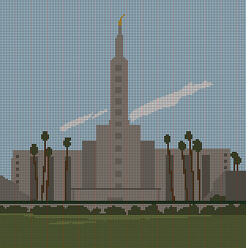 Ravelry: Los Angeles LDS Temple chart pattern by Annastasia Cruz