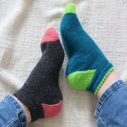 Ravelry: Picot-boo Shortie Socks pattern by Anna Stephenson
