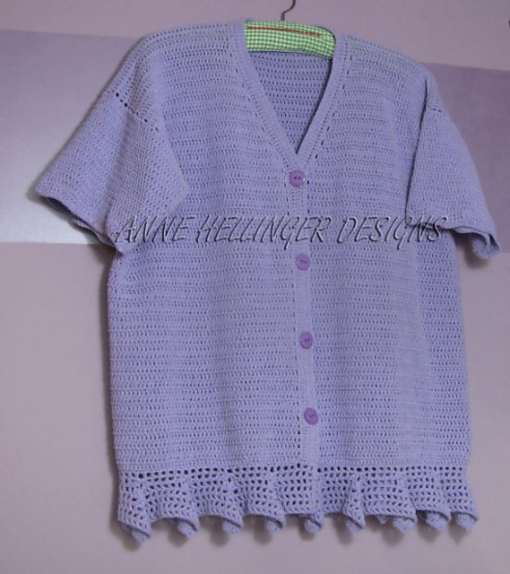 Ravelry: Wave Curl Summer Cardigan pattern by Anne Hellinger Designs