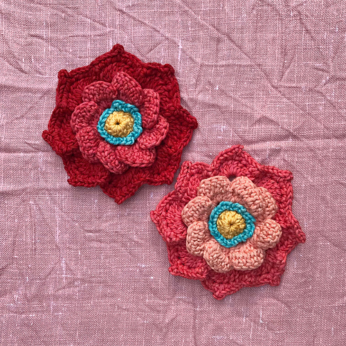 Ravelry: 3D Flower Motif pattern by Annelies Baes