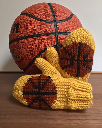 Ravelry: Hoops Basketball Mittens pattern by Ann Faith