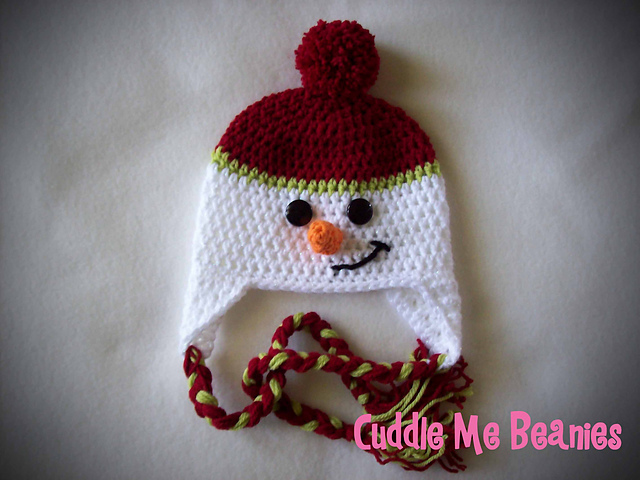 Ravelry: SnowMan Beanie pattern by April Bennett with Cuddle Me Beanies
