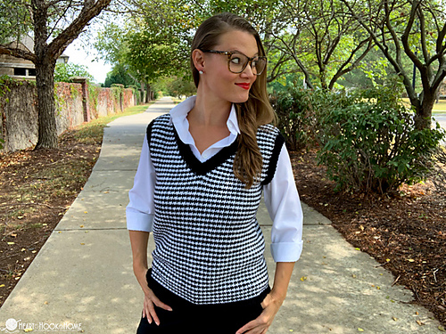 Ravelry: Houndstooth Vest pattern by Ashlea Schumaker