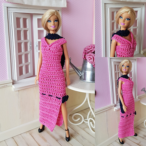 Ravelry: Pink and Black for Barbie pattern by Odile Larranda