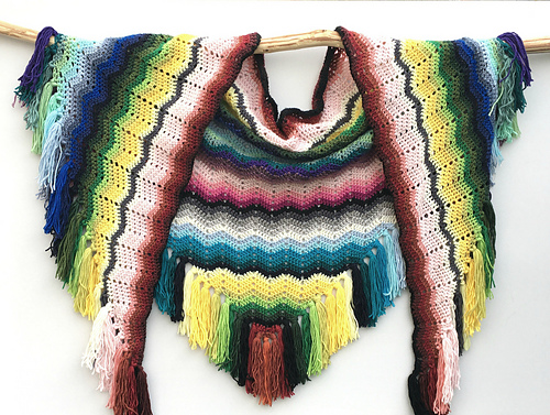 Ravelry: Serape Ripple Shawl pattern by Atty van Norel