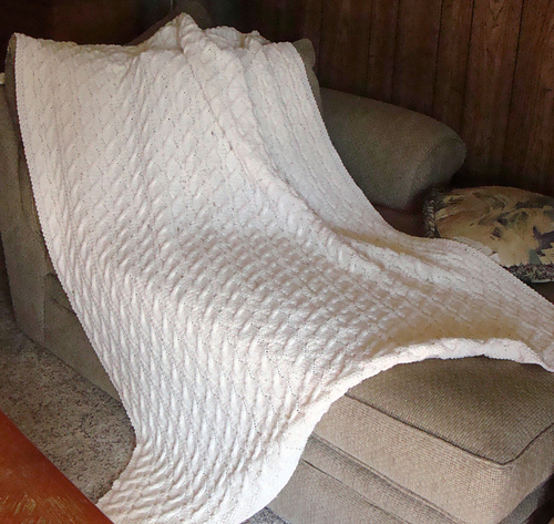 Ravelry: Cabled Classic Throw pattern by Red Heart Design Team