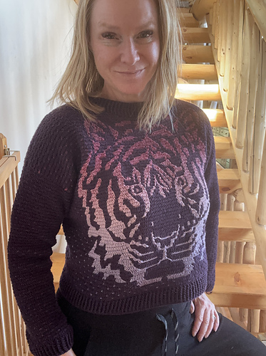 Ravelry: Tiger Mosaic Sweater pattern by Natalia Kononova