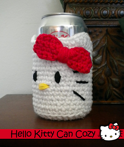 Ravelry: Hello Kitty Soda Can Cozy pattern by Aunt Janet's Designs