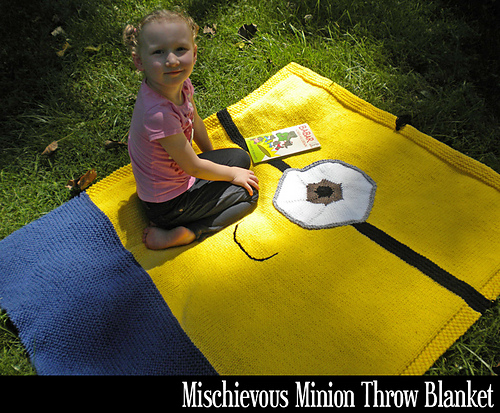 Ravelry: Mischievous Minion Throw Blanket pattern by Aunt Janet's Designs