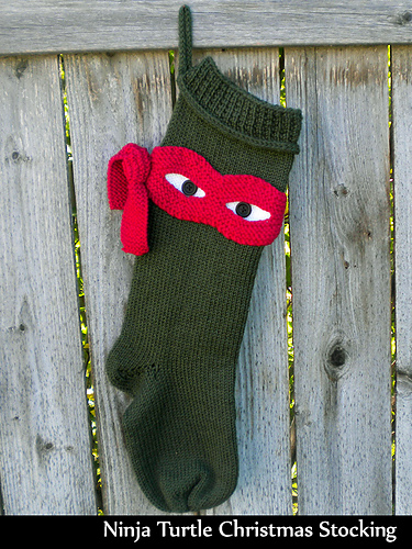 Ravelry: Ninja Turtle Christmas Stocking pattern by Aunt Janet's Designs