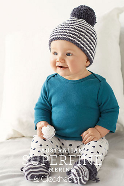 Ravelry: Hat & Bootees #415 pattern by Cleckheaton