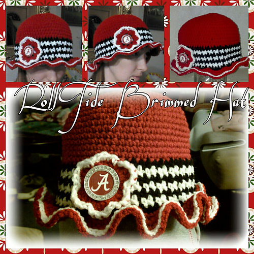 Ravelry: Roll Tide Brimmed Hat pattern by autumn hegler