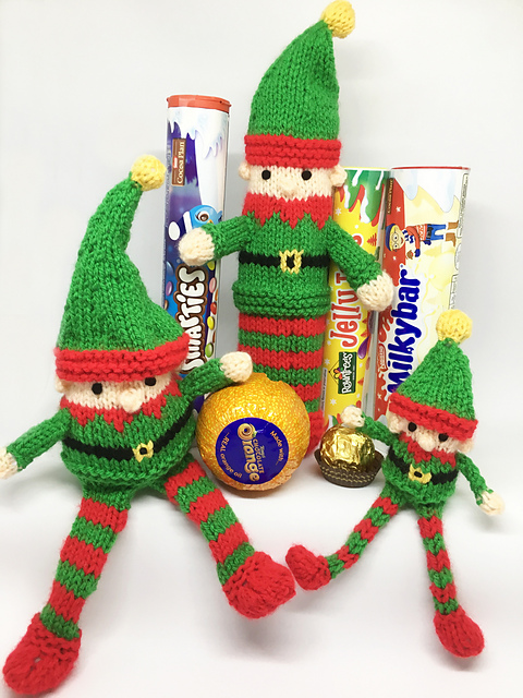 Ravelry: Christmas Elf Smartie tube, chocolate orange etc pattern by ...