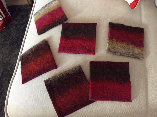 Ravelry: Rothko Felted Coasters pattern by Patricia Hart