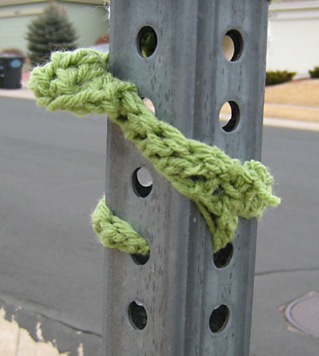 Ravelry: Floral Vine Stop Sign Cozy Yarn Bomb pattern by Deborah Bagley