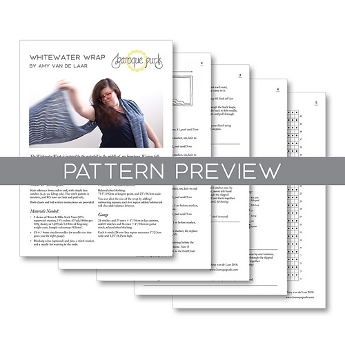 Ravelry: Whitewater Wrap pattern by Amy van de Laar