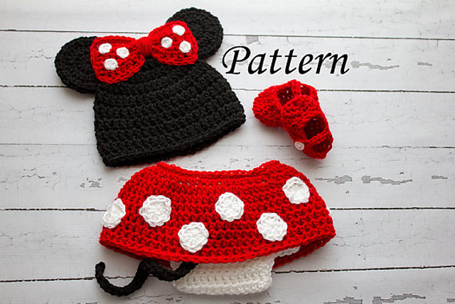 Ravelry: Minnie Mouse set pattern by Stephanie Padilla