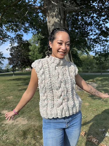 Ravelry: Braidy Vest pattern by Brenda Lam