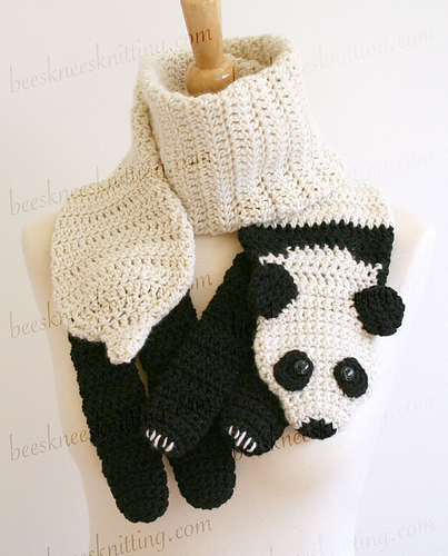 Ravelry: Panda Scarf pattern by Bees Knees Knitting