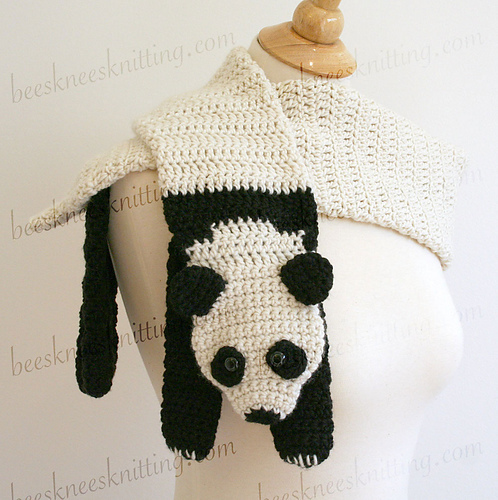 Ravelry: Panda Scarf pattern by Bees Knees Knitting