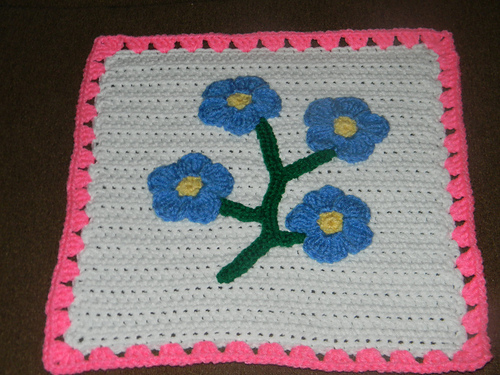 Ravelry: Forget Me Not Applique pattern by Teri Heathcote