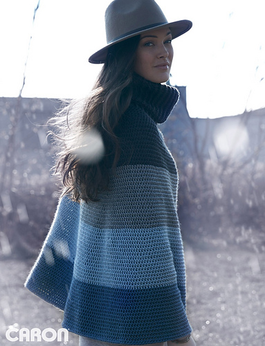 Ravelry: Cozy Cowl Cape pattern by Caron Design Team