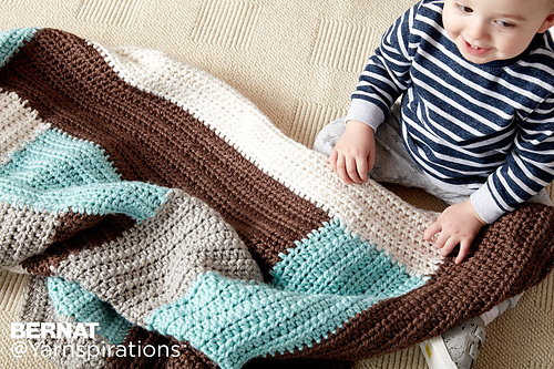 Ravelry: Log Cabin Baby Blanket pattern by Yarnspirations Design Studio